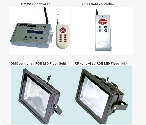 Remote Controlled Led Color Changing Flood Lights RoHS RGB Flood Light Dmx